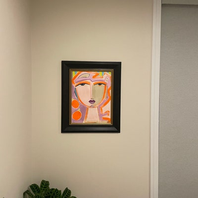 Green Abstract Face Art Woman Face Painting Original Art Woman Painting ...