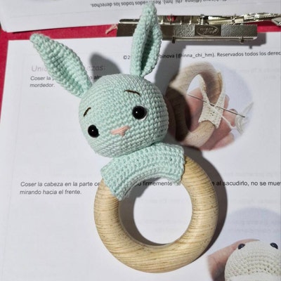 PATTERN ONLY: Bunny Rattle Rabbit Rattle Bunny Amigurumi Toy Instant ...
