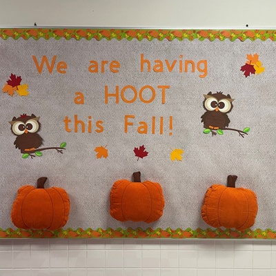 Teachers School Bulletin Board Cutouts Fall Bulletin Board Set Learning ...