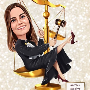 Custom Advocate Caricature Law Student Custom Super Cartoon - Etsy