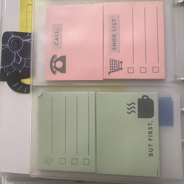 MINI STICKY Notes Printable PDF - Fits 1.5in by 2in Notepads - Etsy