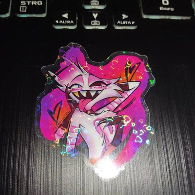 Alastor stayed Gone Hazbin Hotel hollographic Keychain - Etsy