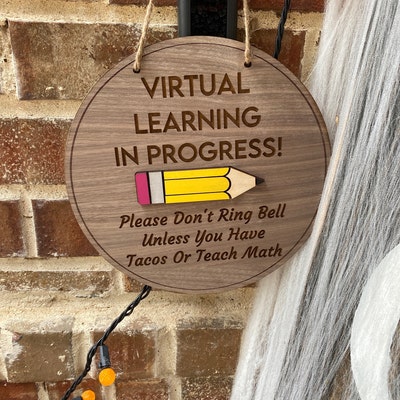 Virtual Learning in Progress Door Sign Homeschool Decor Door - Etsy