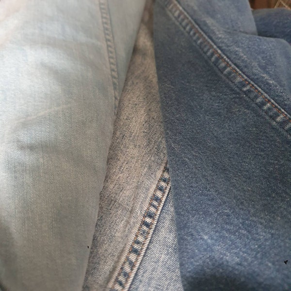 Denim Scrap Legs, Fabric & Textile Customisation Mixed Denim Offcuts ...