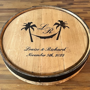 Custom Bourbon Whiskey Barrel Head Lid Laser Engraved Logo - Etsy