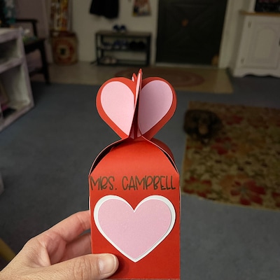 Double Heart. Heart Box Template. Heart Closure Gable Box SVG. Gift Box ...