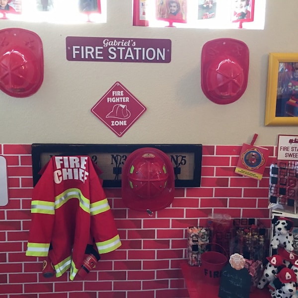 Fire Station Sign, Custom Firefighter Sign, Firehouse Decor, Custom ...