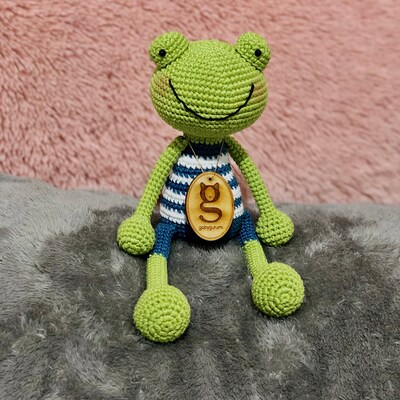 Easy Pattern Crochet Frog With Long Legs Frog Amigurumi PDF Crochet Toy ...