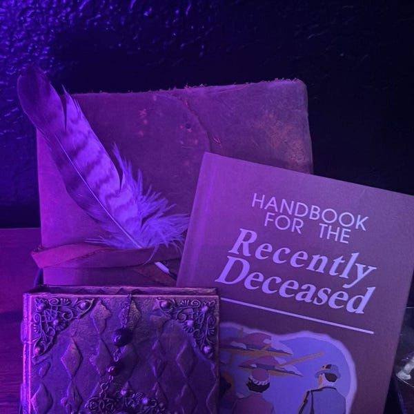 BLANK BOOK Journal - Handbook for the Recently Deceased - / Movie Prop ...