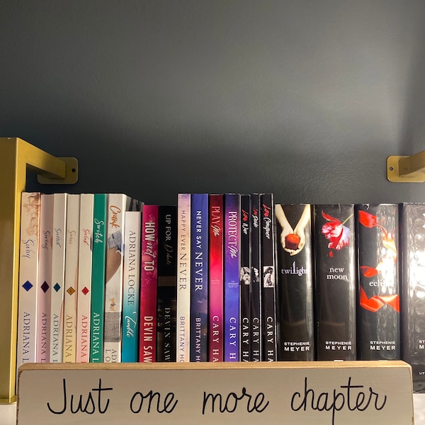One More Chapter Wood Home Decor Sign, Reader Book Lover Gift, Rustic ...