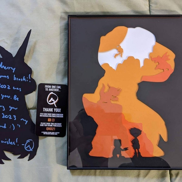 Agumon - Paper Art- Digimon - Etsy