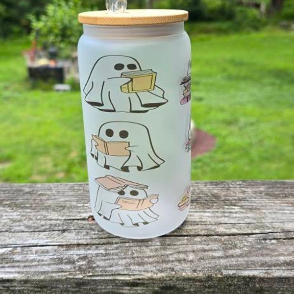 Funny Book Lover Halloween PNG, Cute Ghost Book Nerd, Ghost Halloween ...