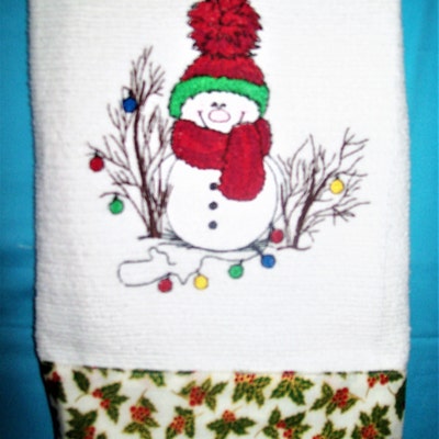 Snowman Embroidery Design, Snowman Christmas Light Machine Embroidery ...