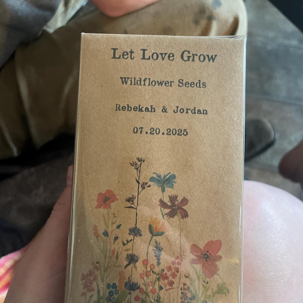 Wildflower Seed Packet Wedding Favors With Seed Included Personalized ...