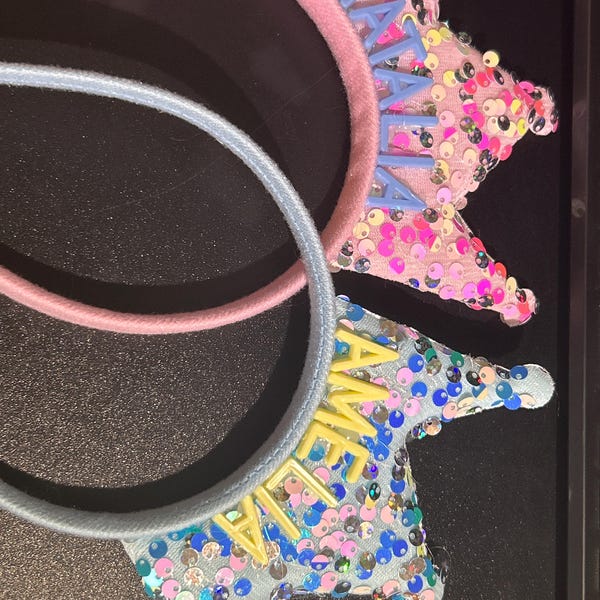 Girls Monogrammed Tiara Headband and Fairy Wand Set: Princess Party ...