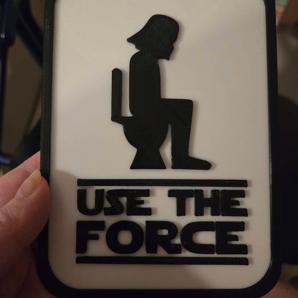 Use the Force - Funny Bathroom Sign - Restroom Sign - 6"~11" Options ...