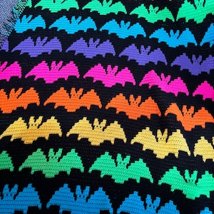 Big Bats Overlay Mosaic Pattern - Etsy