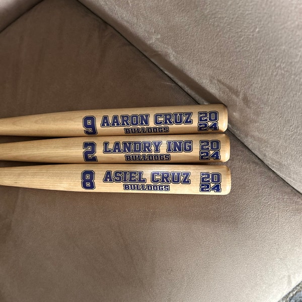 Personalized 18"in Mini Baseball Bat, Bat With Image or School Logo ...