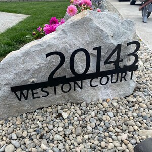 Custom Metal Address Sign for Rock Personalized Custom - Etsy