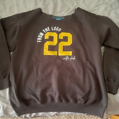 CUSTOM PERSONALIZED Raw Edge off Shoulder Sweatshirt Choose From Loads ...