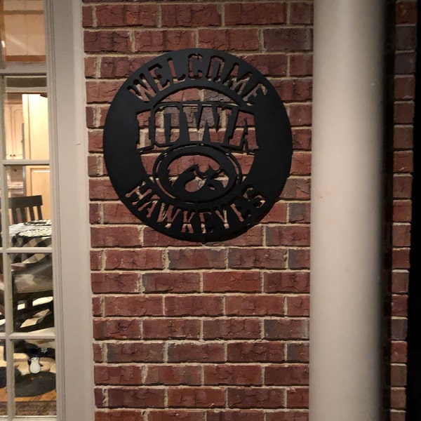 Iowa Hawkeyes Welcome Circle - Etsy