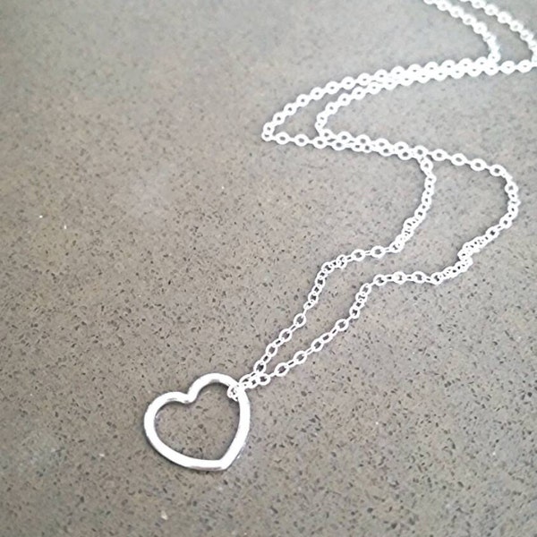 New - Small Sterling Silver Open Heart Charm - 10 Pcs - Etsy