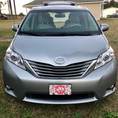 Pink Flower Monogram License Plate Personalized Car Tag Monogram ...