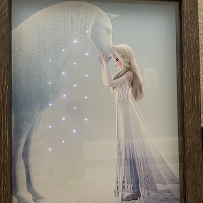Elsa and Nokk in Disney's Frozen 2 Shadowbox With LED String Lights - Etsy