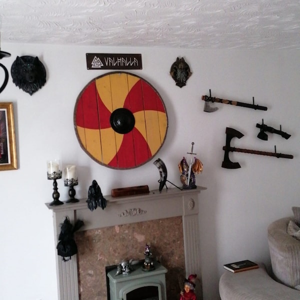 Valhalla Sign Viking Wall Art - Viking Throne Decor - Viking Gift ...