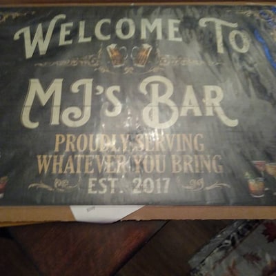 Bar Sign Vintage Black Wood Design Personalized Metal Sign - Etsy