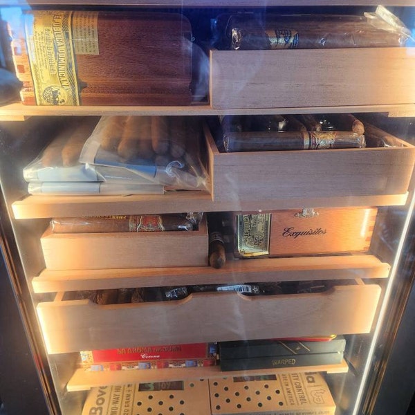 Spanish Cedar Cigar Humidor Cabinet Trays (1.8"-2" Tall) - Etsy