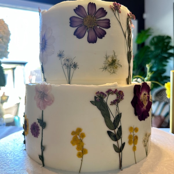 60 Pieces Food-safe Natural Pressed Flowers | Decorative Dried Flowers ...