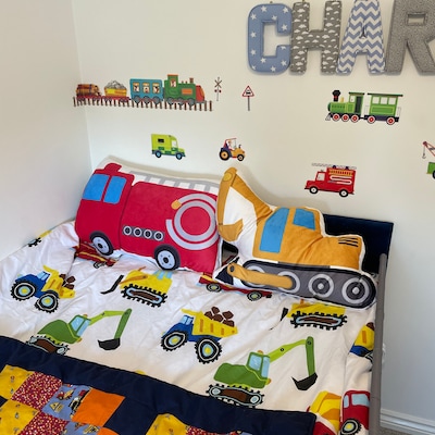 GIFT IDEA Children Cute Digger Shaped Truck Soft Filled - Etsy