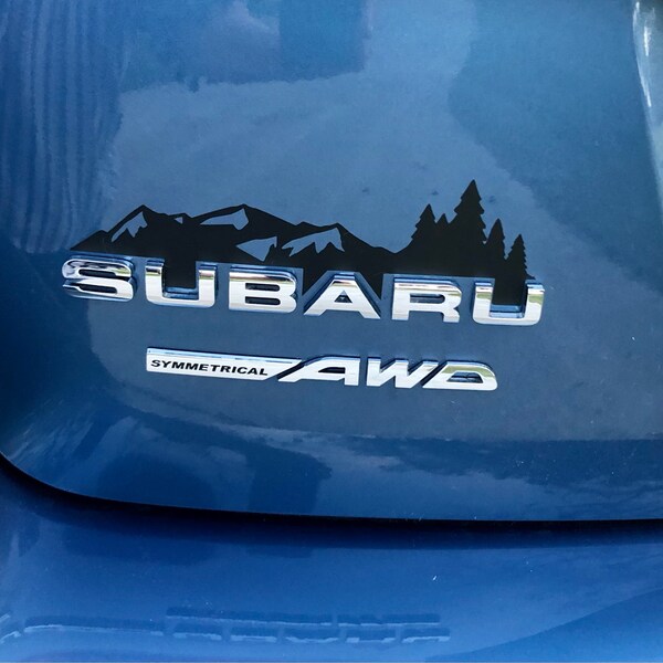 Mountain With Trees Badge Decal for Subaru, Crosstrek Mountain With ...