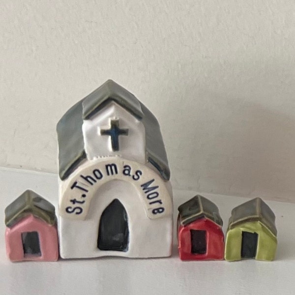 Custom “your Name” Miniature Ceramic Church / Chapel / Parish. Wedding ...