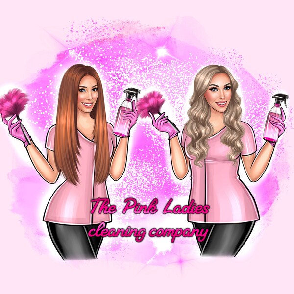 Beauty Salon Logo,custom Cartoon Portrait Logo for Your Business ...