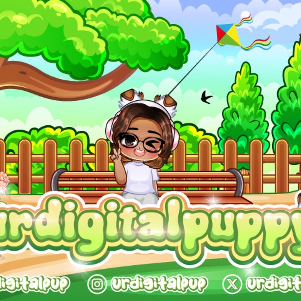 Custom Chibi Cute Banner or Header for Social Media / Twitch Banner ...