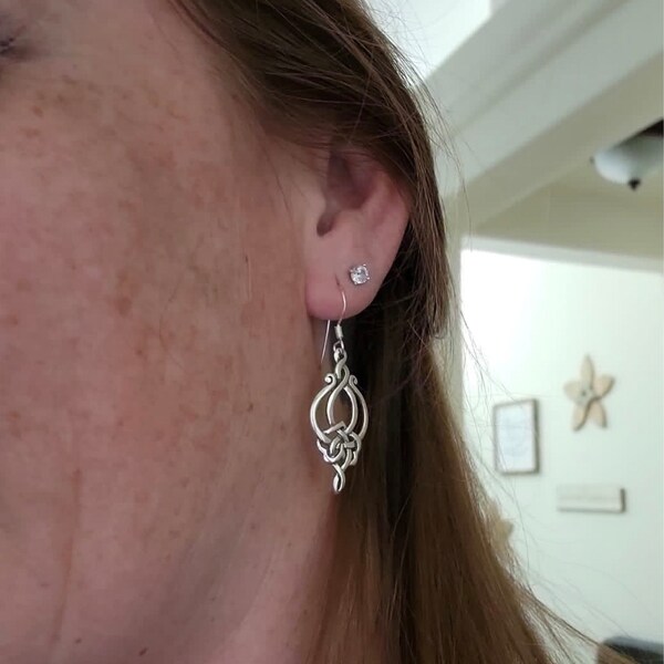 Celtic Irish Cascading Weave Earrings Irish Earrings Celtic Earrings ...