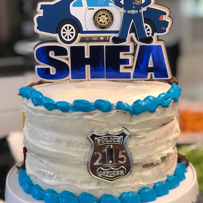 Police Cake Topper, Policeman Topper, Cops Party Decoration, Officer ...
