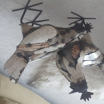 Metal Pheasant Garden Ornament Sculpture Art Handmade Recycled Metal ...