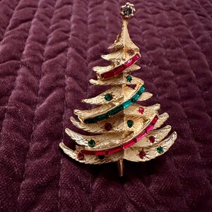 Cristobal London Art Deco Design Spiderwebs Christmas Tree Pin, Vintage ...