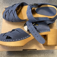 Swedish Clogs LOTTA Red Sandals Moccasins Wooden Women Clogs Leather ...