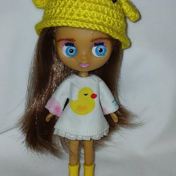 Labubu Macaron Outfit : "lovely Yellow Set" (jumpsuit and Cap) - Etsy
