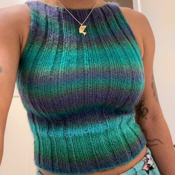 Tuesday Top- PDF Beginner Knitting Pattern- Ribbed Knit - Etsy