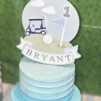 Hole in Cake Topper, Golf First Birthday, Golf Cake Topper, Hole in One ...