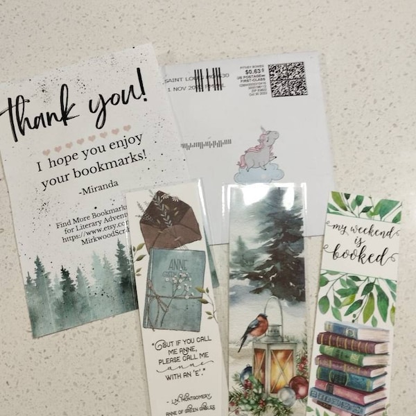 Christmas Lantern Bookmark, Cozy Winter Landscape Bookmarks Set, Winter ...