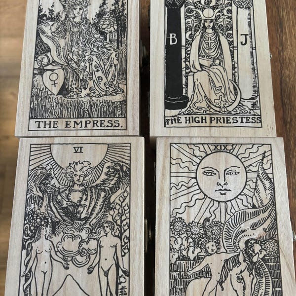 Wooden Tarot Box / Oracle Card Holder / Metaphysical Storage ...