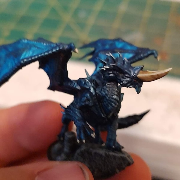 Chromatic Blue Dragon Miniature - Rescale Miniatures - Dnd Miniatures ...