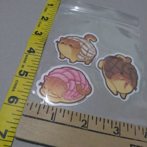 VS021 / Concha Cats Kawaii Art Sticker Set / Cute Mexican Treats ...
