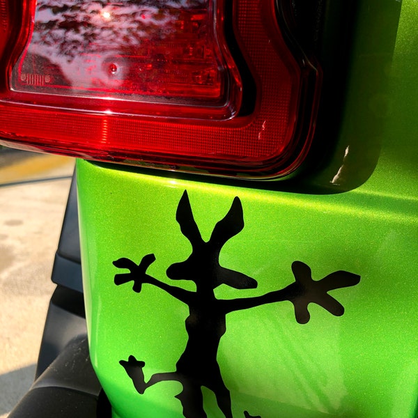 2 Decals Wile E Coyote Hitting Wall Splat Wiley Vinyl Decal Sticker ...